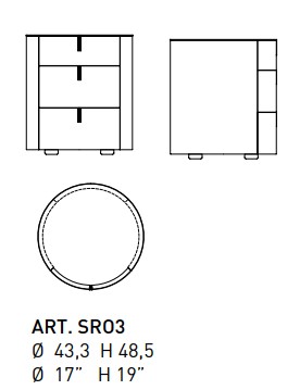 Round 3 Alivar bedside table